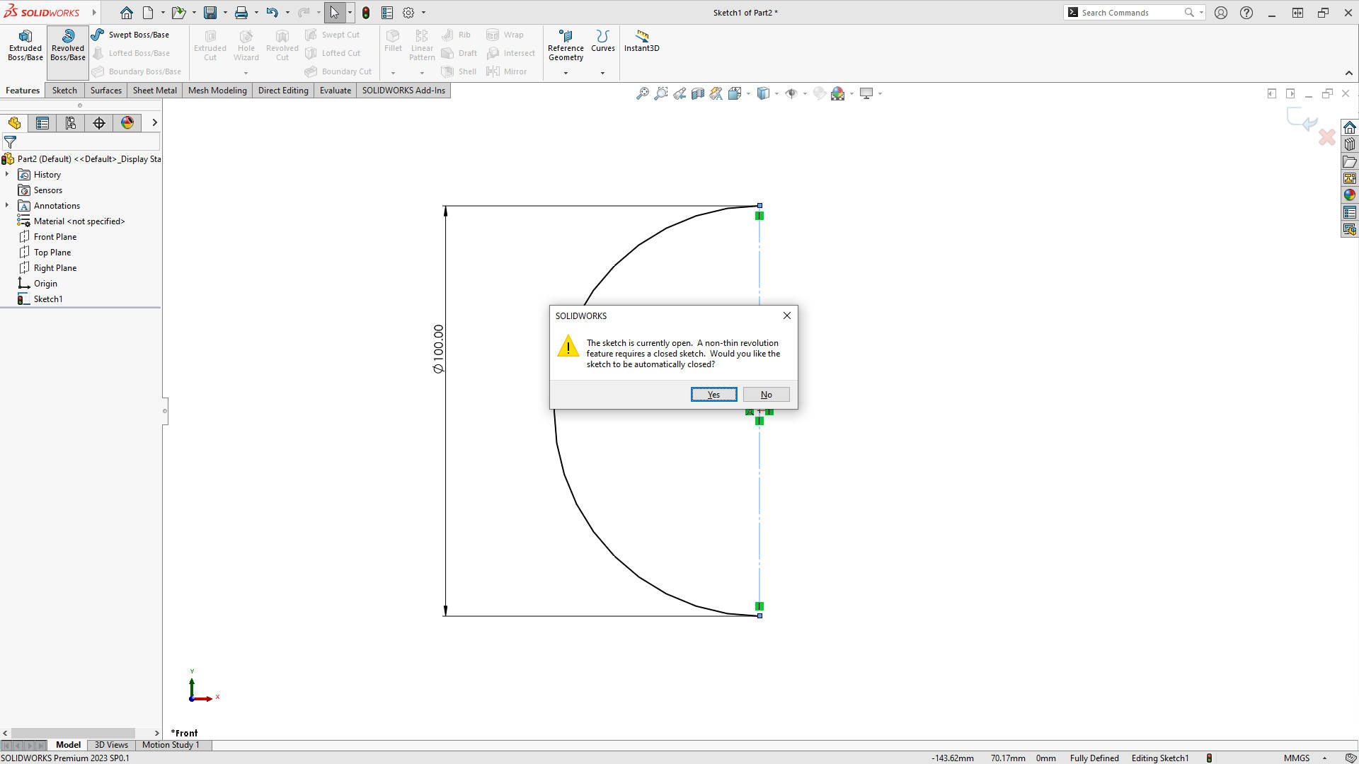 Solidworks Tips How To Create A Sphere In Solidworks